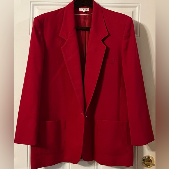 Talbots | Jackets & Coats | Talbots Red Wool Blazer Womens 8 | Poshmark
